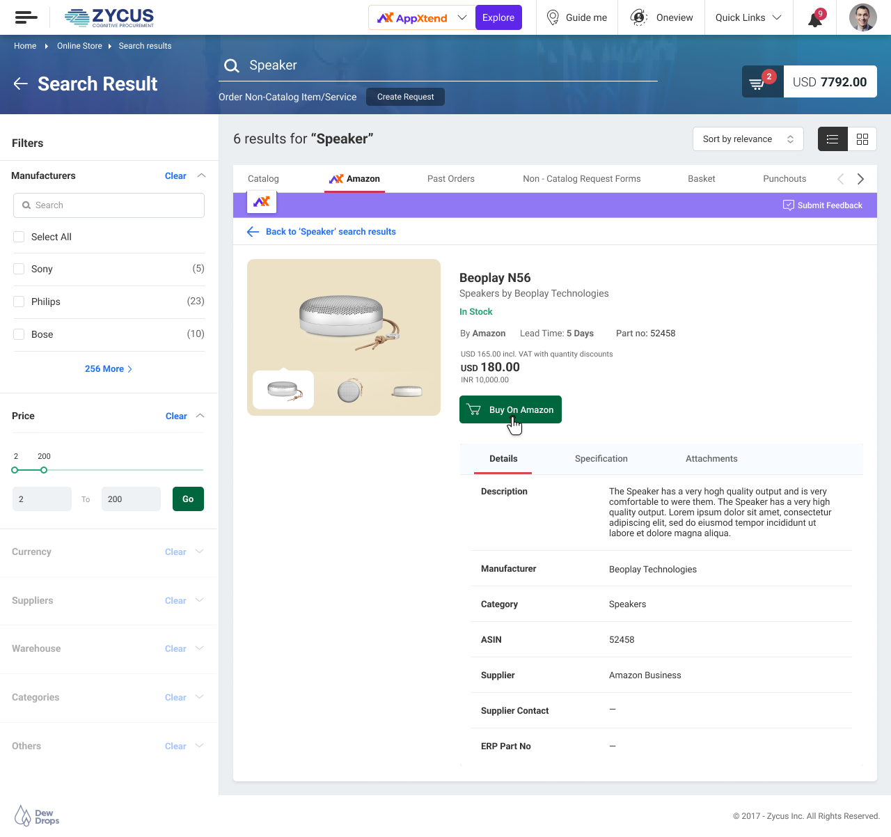 Amazon Business - Zycus Appxtend Appstore