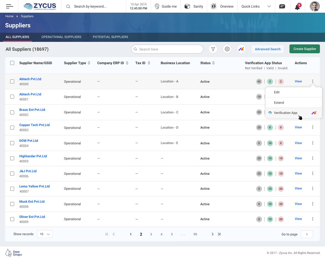 Verification - Zycus Appxtend Appstore
